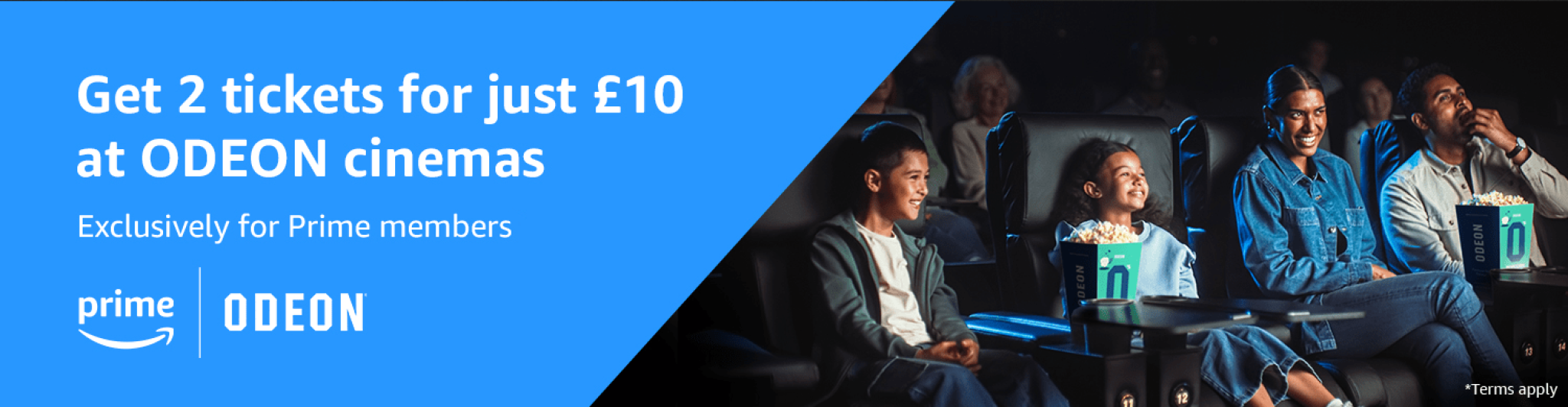 2 standard tickets for £10 at ODEON – Exclusive To Prime Members ...