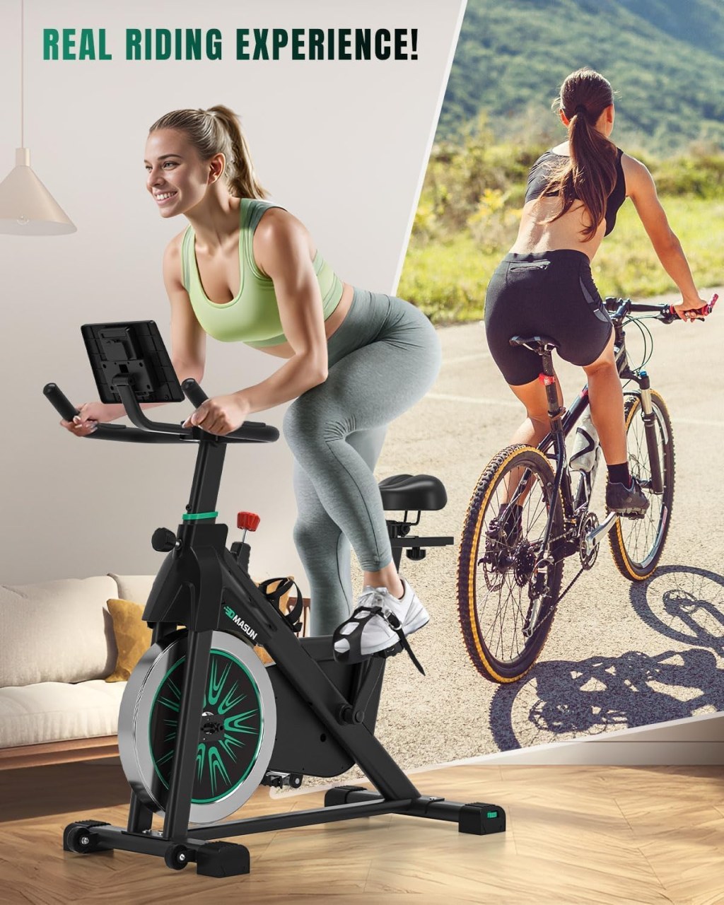 [2026 Model] DMASUN Exercise Bike with Large Tablet Holder - Bargain ...