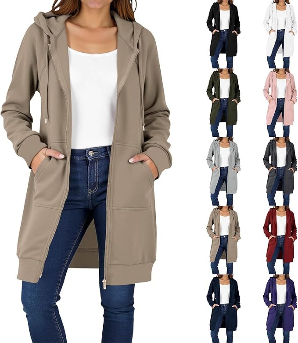 Hoodies for Women Zipped Cardigans with Pockets - Bargain Hunter UK Deals
