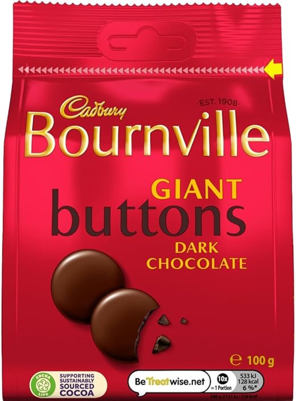Cadbury Bournville Dark Chocolate Giant Buttons - Bargain Hunter UK