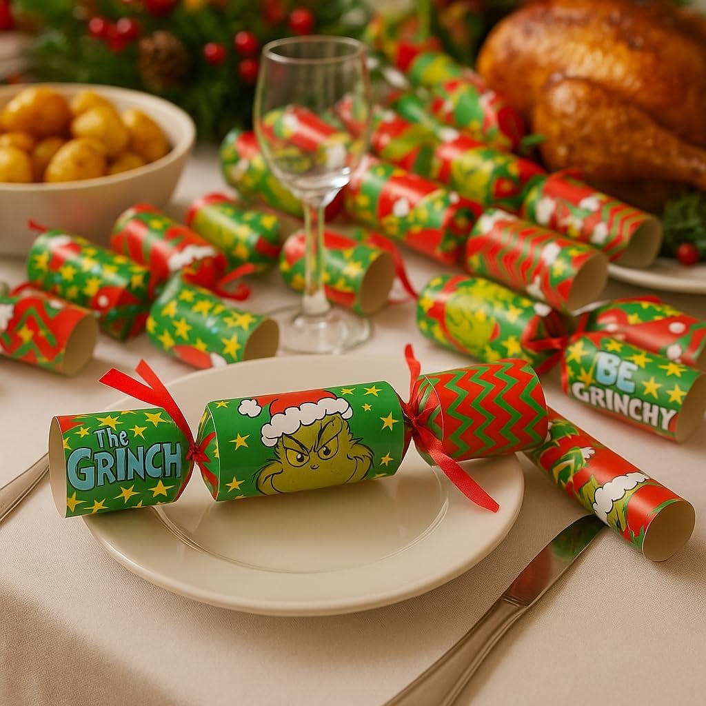 The Grinch Christmas Crackers 6 Pack - Bargain Hunter UK Deals