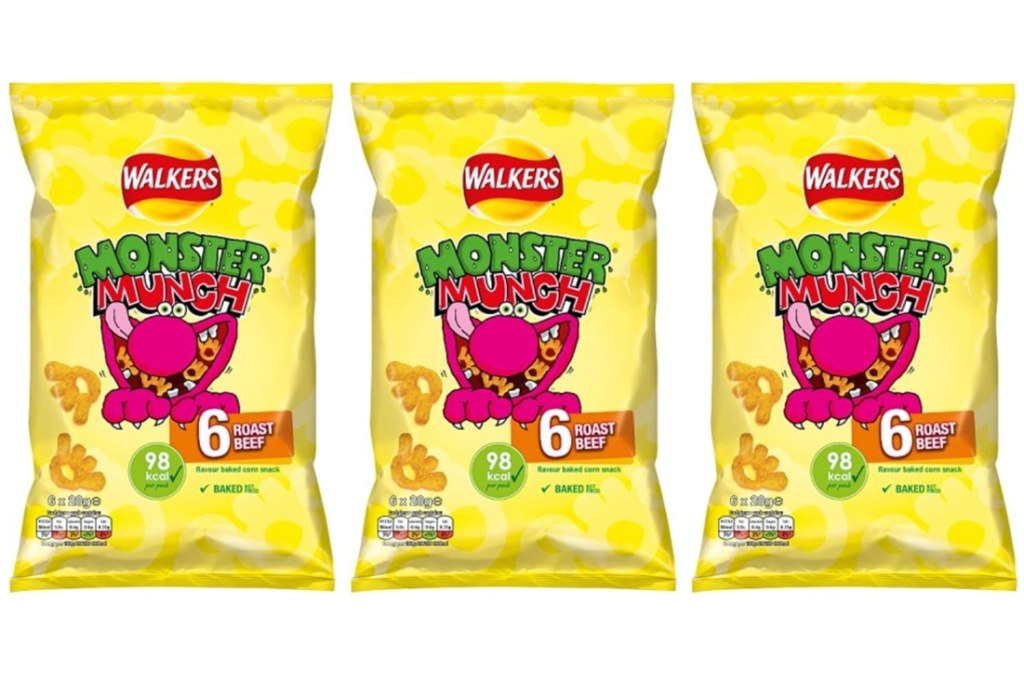 Walkers Monster Munch Roast Beef Multipack 6x20g (3 PACKS) - Bargain ...