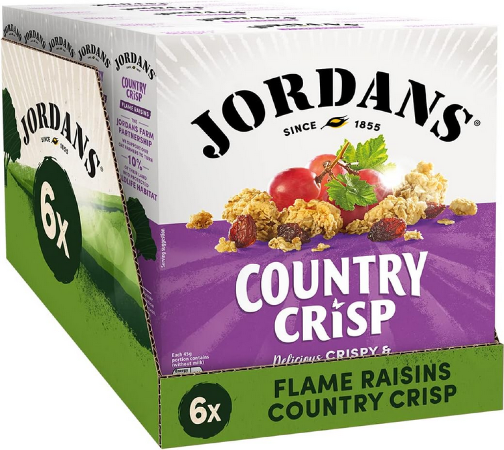 Jordans Country Crisp Flame Raisins Breakfast Cereal 6 PACKS - Bargain ...